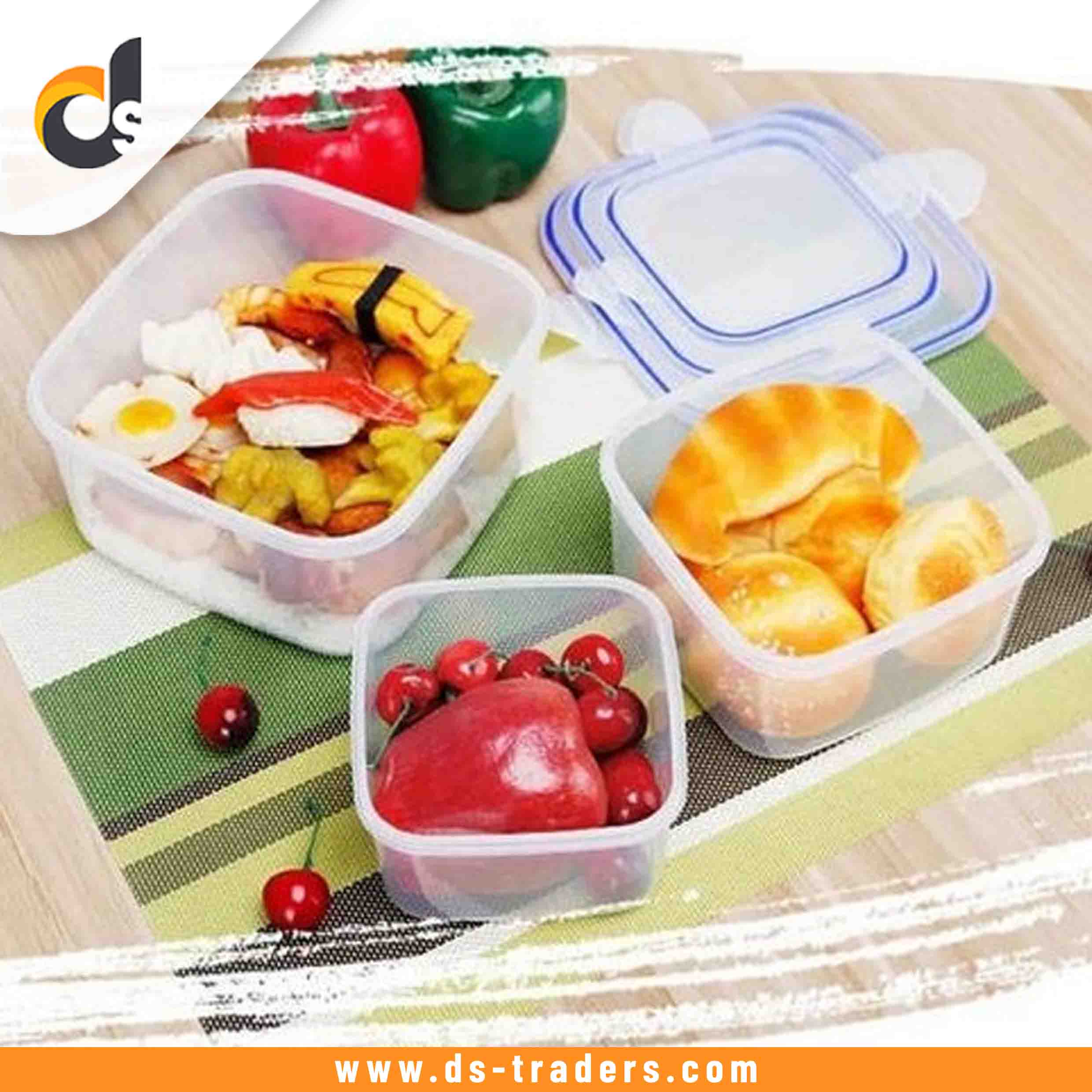 Pack of 3 - Air Tight Food Container Box – Duvera