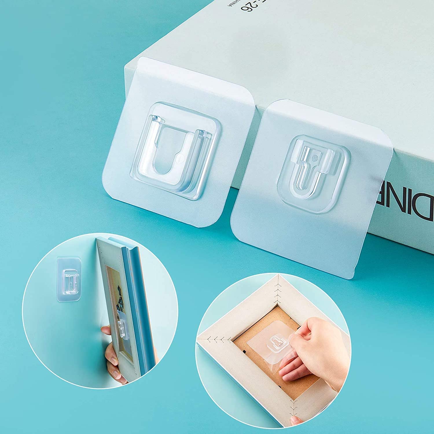 Double Sided Adhesive Wall Hooks (Pack of 10) – Duvera