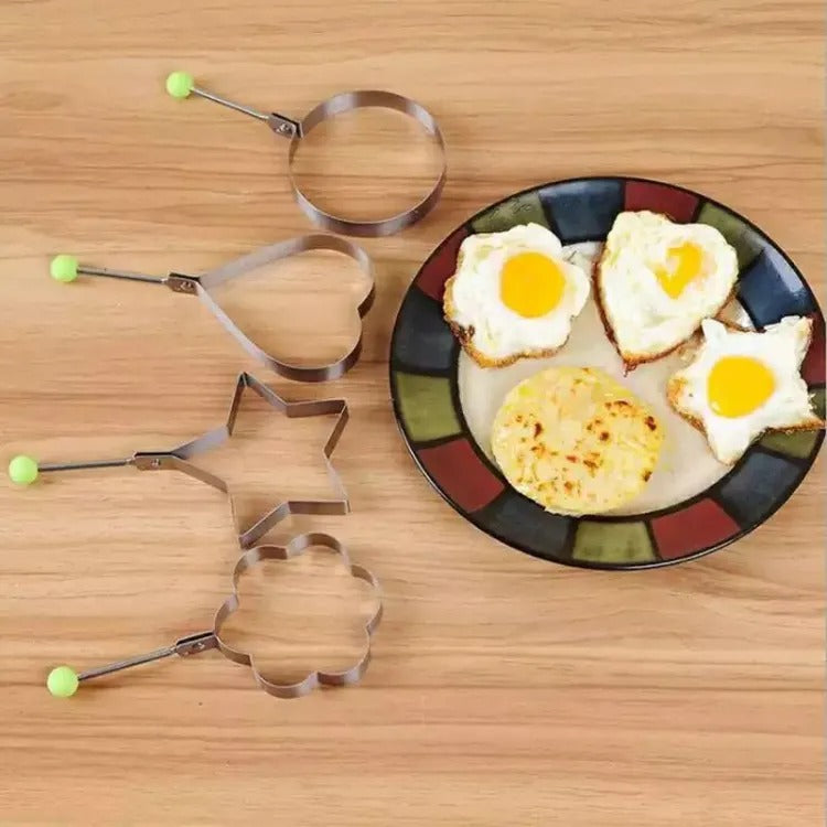 Stainless Steel Fried Egg Mold, 4 Pieces Set – Duvera