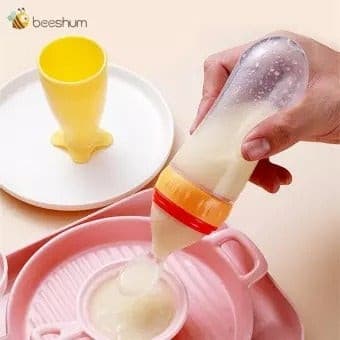 Squeeze Baby Feeder with Spoon – Duvera